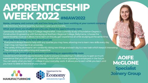 Apprenticeship Profiles- Aoife McGlone | Manufacturing NI
